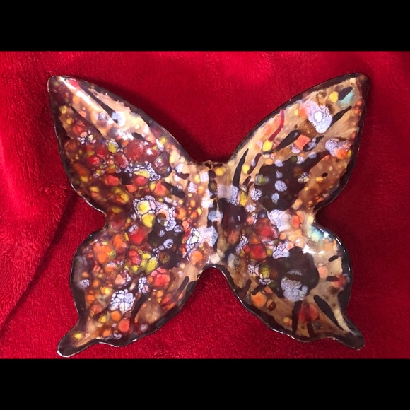 Other | Ceramic Glazed Butterfly Tray | Poshmark
